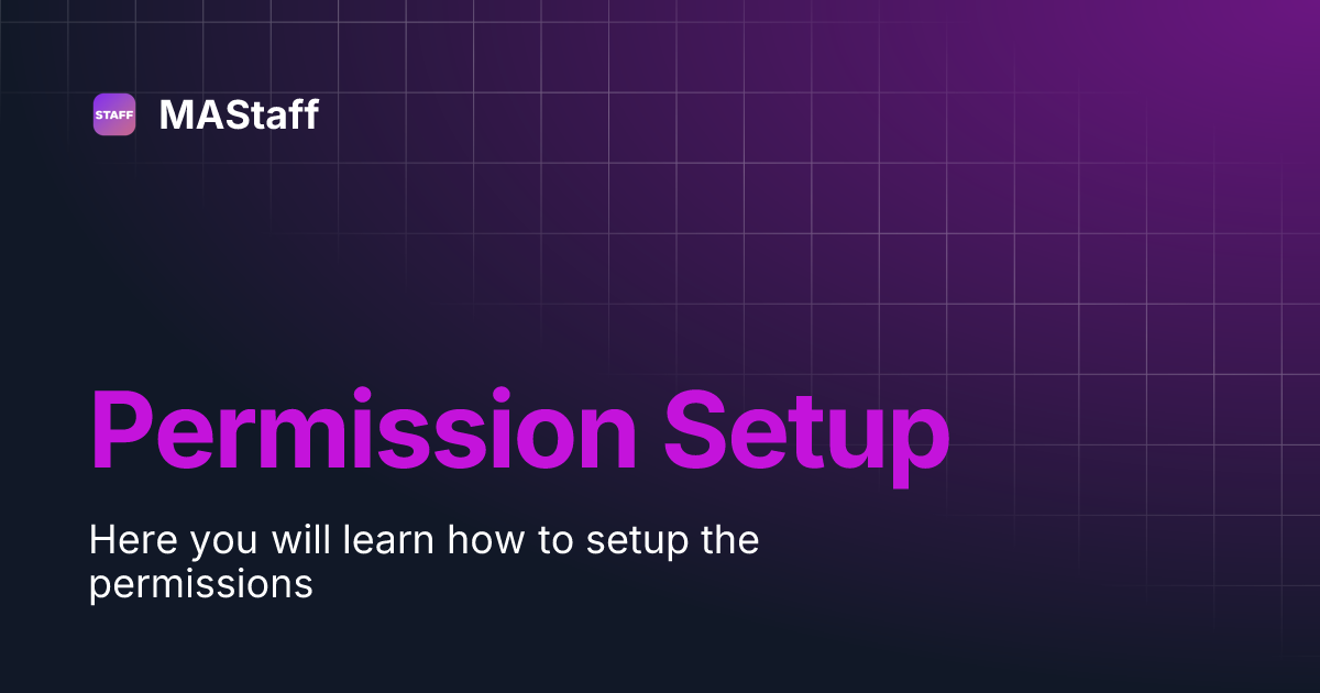 Permission Setup | MAStaff